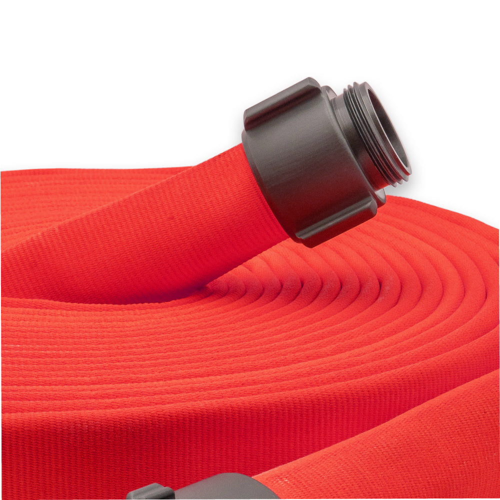 1-1/2" Double Jacket Fire Hose Threaded Fittings Red – Water Pump Hose