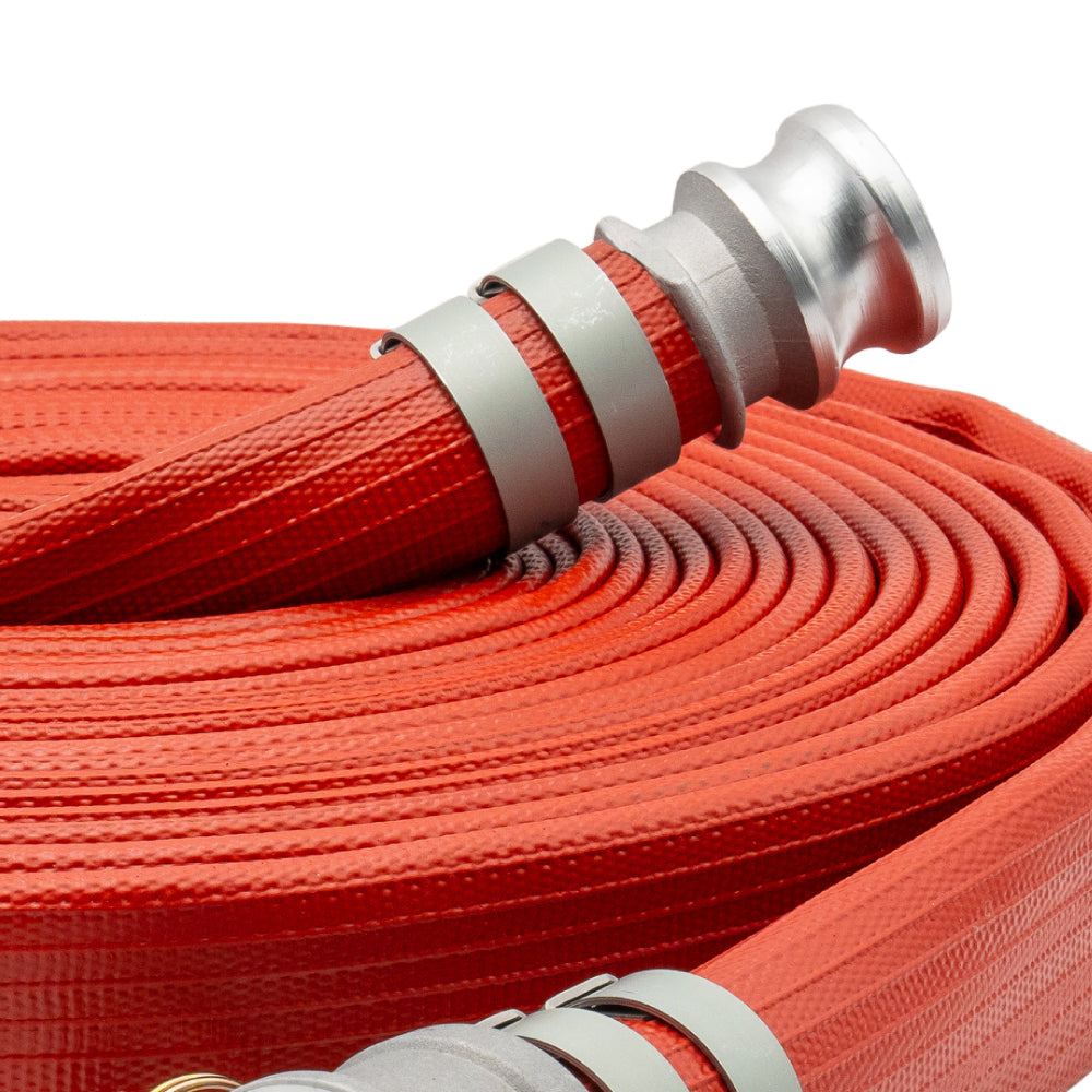 3" Rubber Fire Hose Camlock Fittings Red – Water Pump Hose