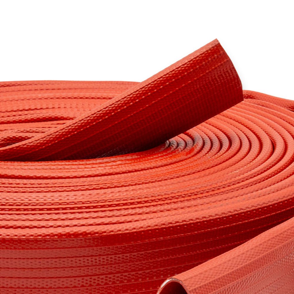 3" Rubber Fire Hose Uncoupled Red – Water Pump Hose