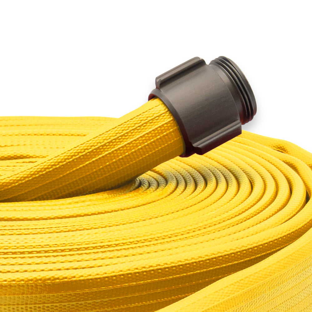 4" Rubber Fire Hose Threaded Fittings Yellow – Water Pump Hose