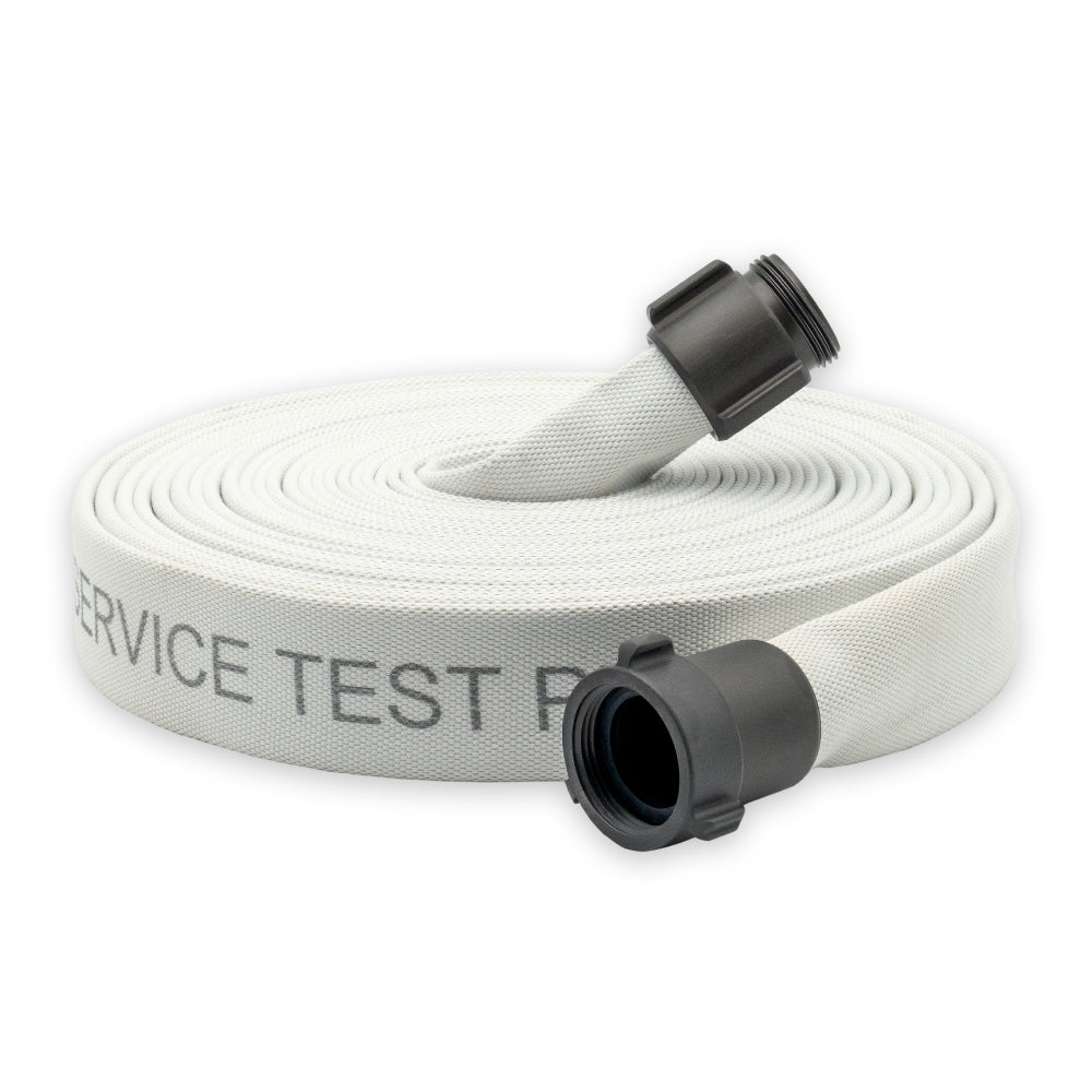 3" Single Jacket Water Pump Hose Threaded Fittings White
