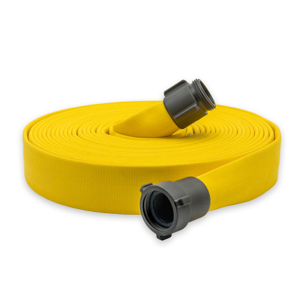2-1/2" Single Jacket Fire Hose Threaded Fittings Yellow – Water Pump Hose