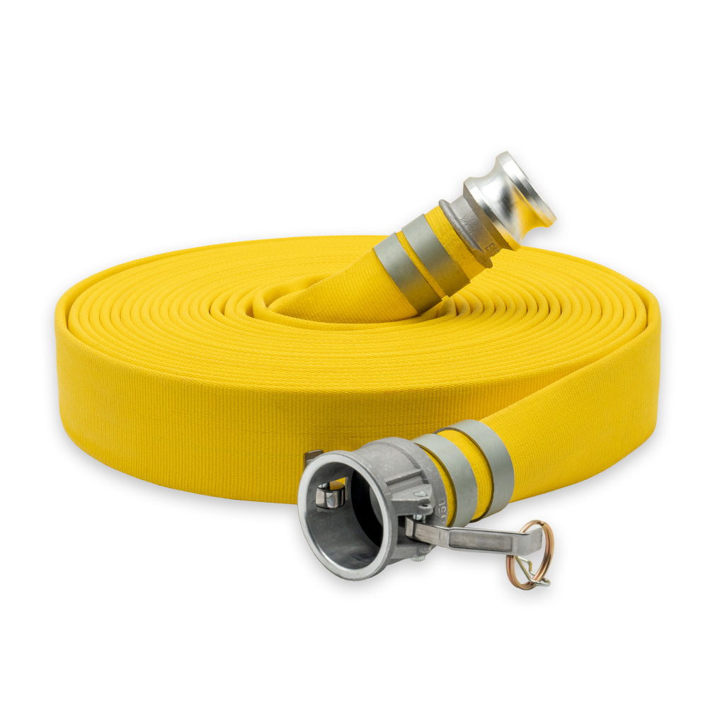 2" Single Jacket Fire Hose Camlock Fittings Yellow – Water Pump Hose