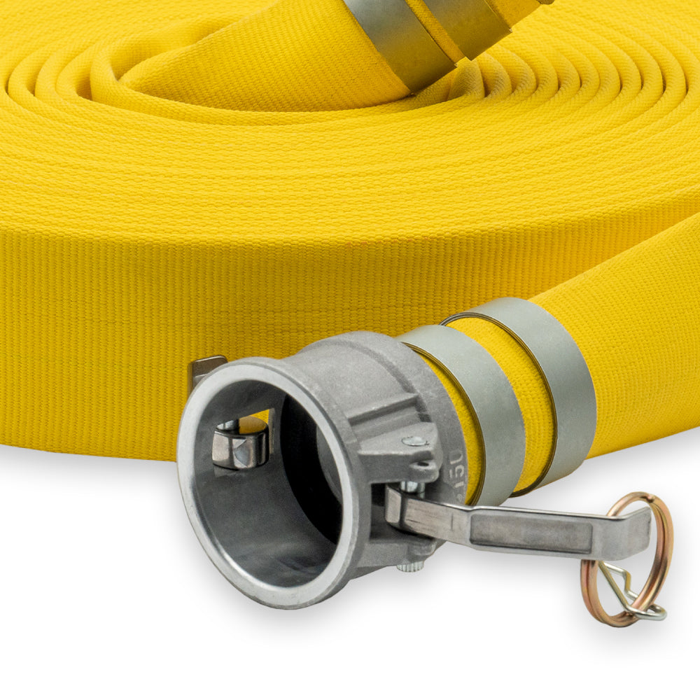 2" Single Jacket Fire Hose Camlock Fittings Yellow – Water Pump Hose