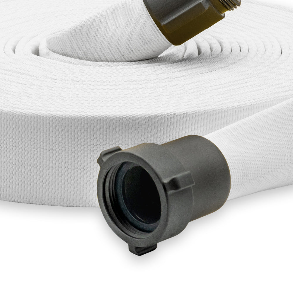 2" Single Jacket Fire Hose Threaded Fittings White – Water Pump Hose